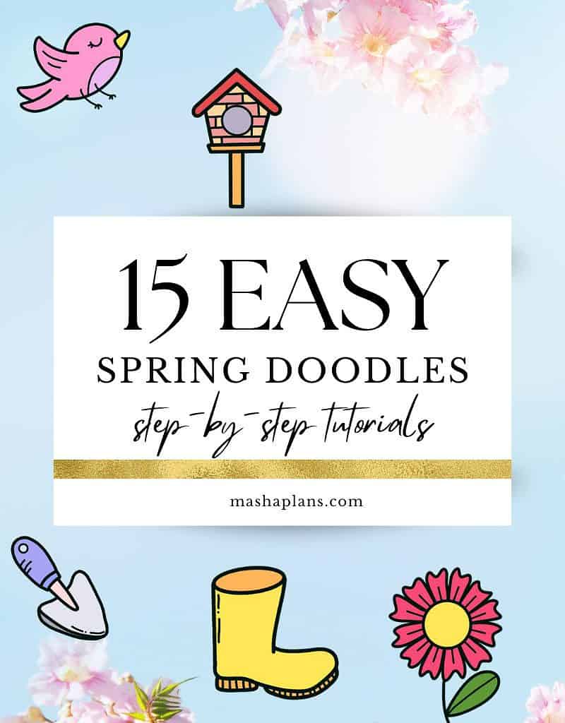 Easy Spring Doodle Tutorials | Masha Plans