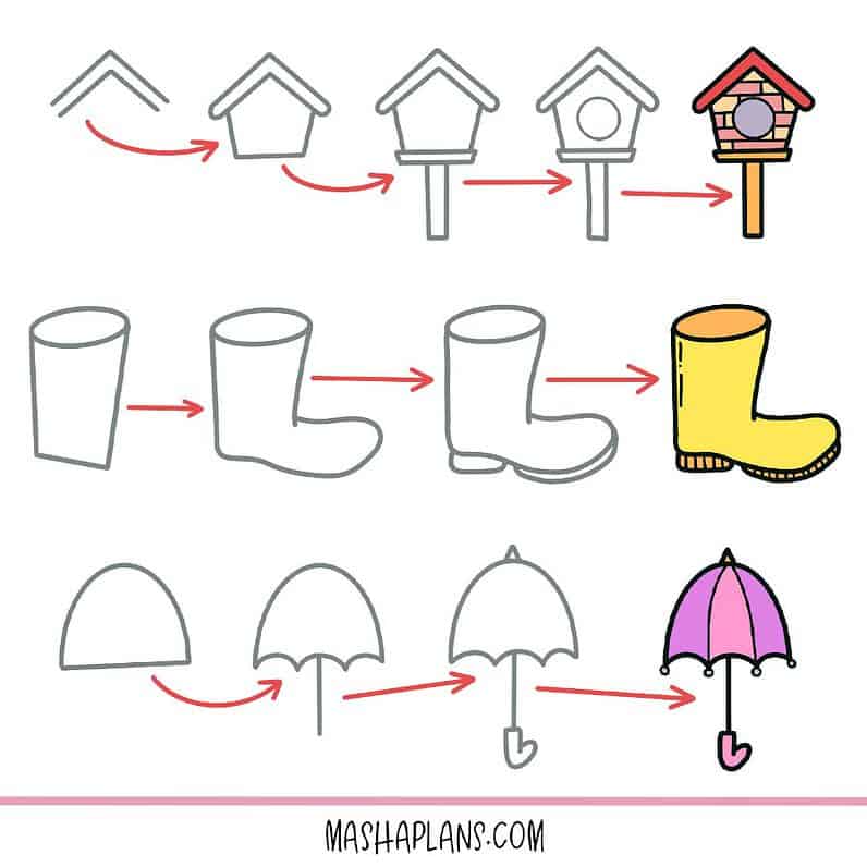 Easy Spring Doodle Tutorials | Masha Plans