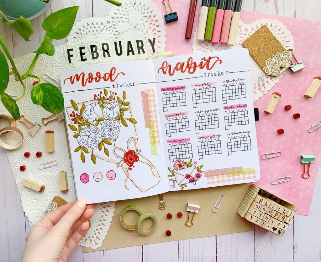 15 February Bullet Journal Habit Tracker Ideas | Masha Plans