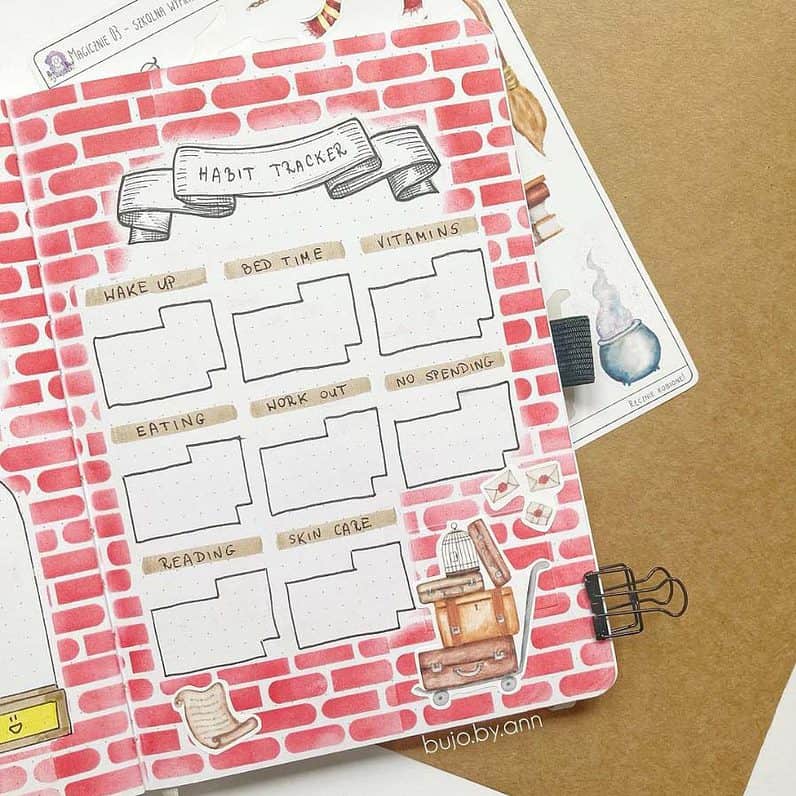 11 Harry Potter Habit Tracker Ideas For Your Bullet Journal | Masha Plans