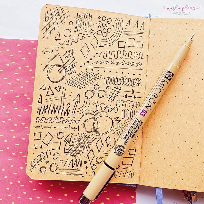 How To Start Doodling And 13 Easy Doodles To Try | Masha Plans