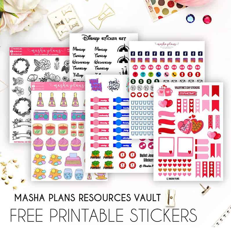 Free Printable Journal Stickers
