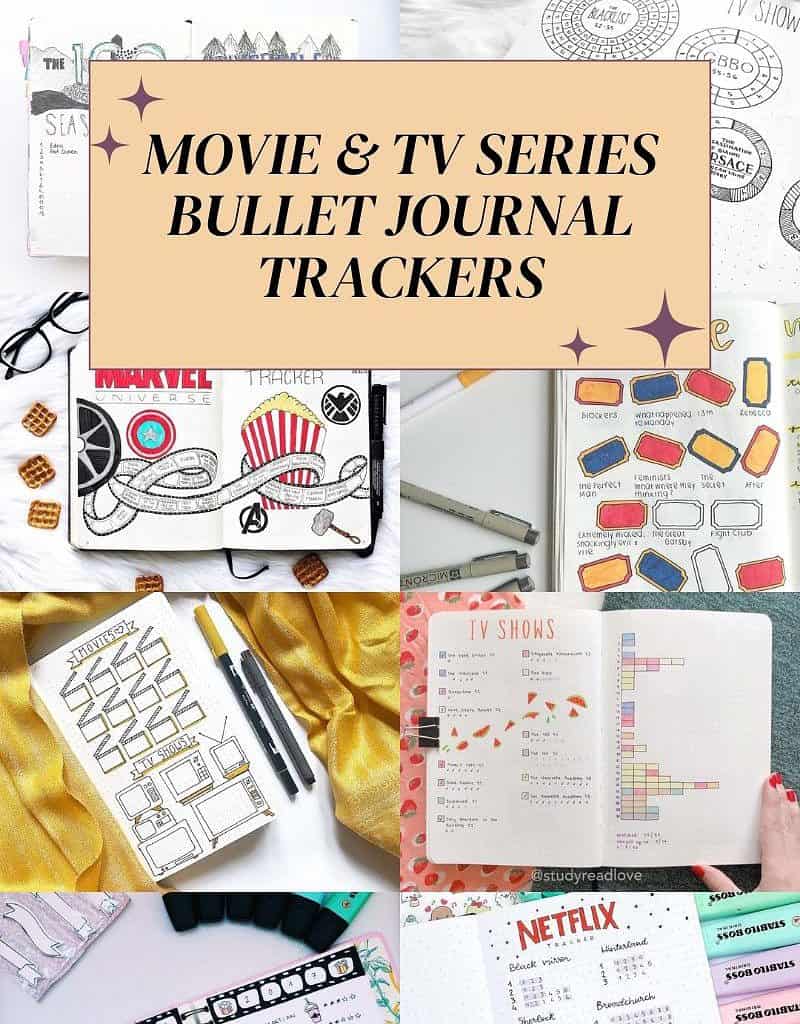 15 Movies & TV Series Tracker Bullet Journal Ideas
