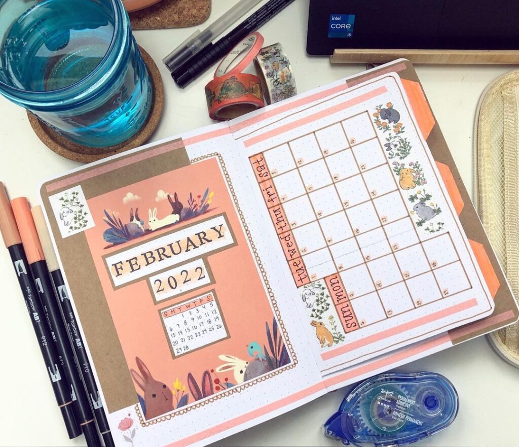 13 Non-Valentine's Day February Bullet Journal Theme Ideas | Masha Plans