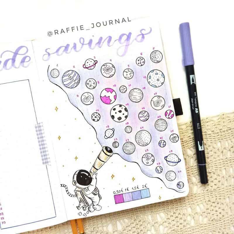 11 Bullet Journal Savings Tracker Ideas | Masha Plans