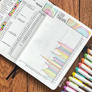 15 Step Tracker Bullet Journal Page Ideas | Masha Plans