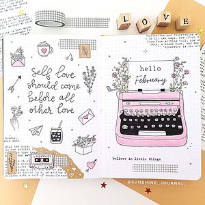 Valentine's Day Bullet Journal Ideas