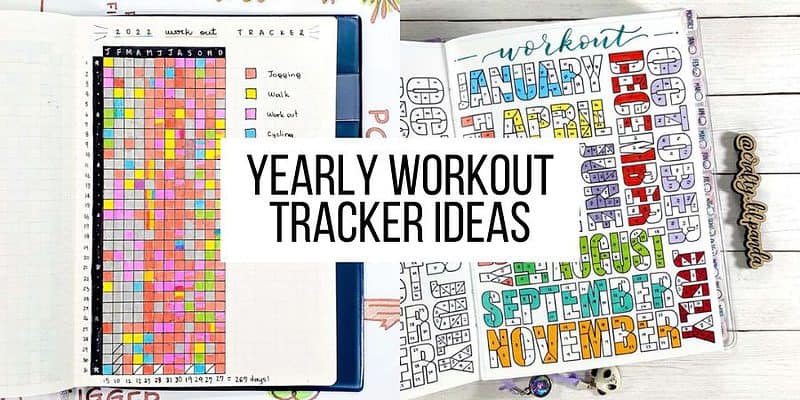Yearly Workout Trackers For Your Bullet Journal | Masha Plans
