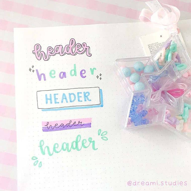 Fun And Creative Bullet Journal Headers | Masha Plans