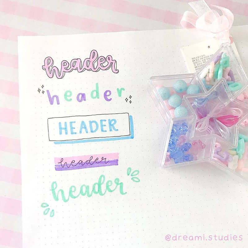 Fun And Creative Bullet Journal Headers | Masha Plans