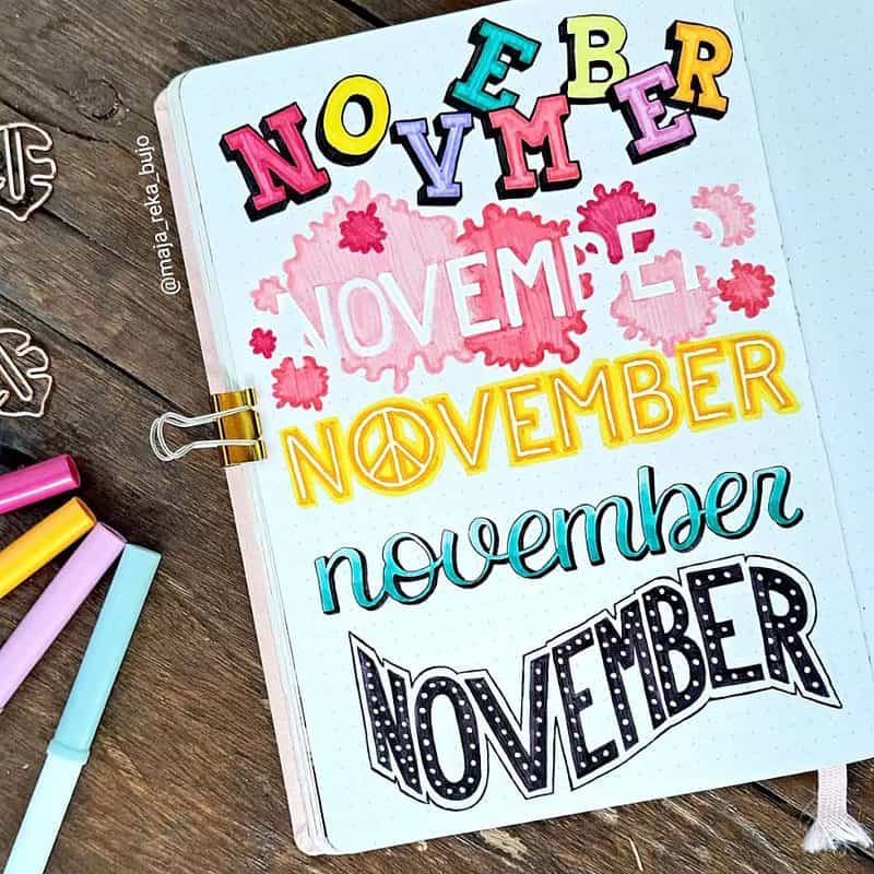 Fun And Creative Bullet Journal Headers