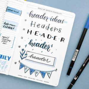 Fun And Creative Bullet Journal Headers | Masha Plans
