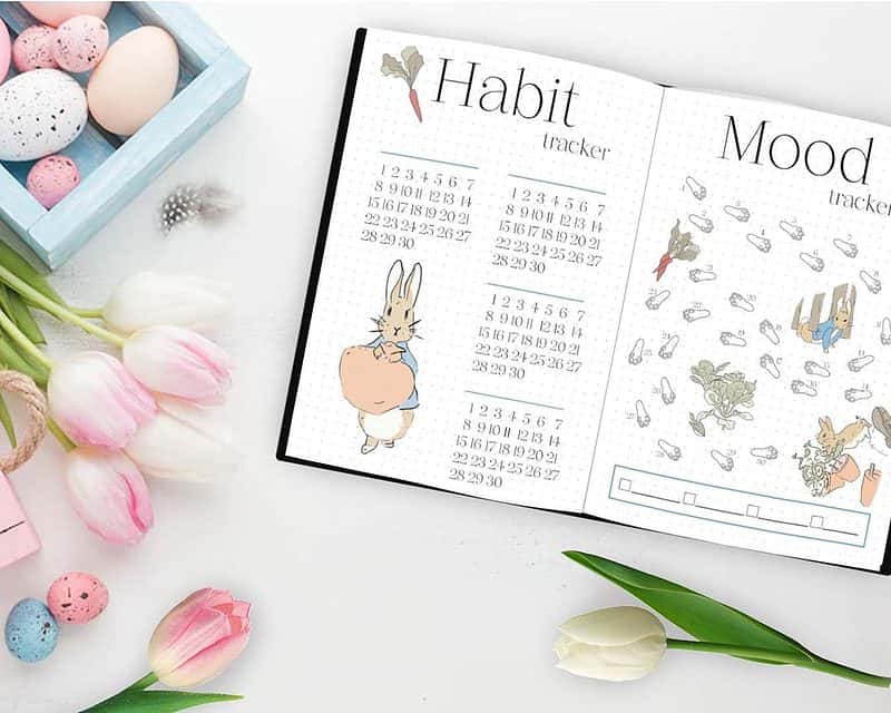 Easter Themed Bullet Journal Inspirations