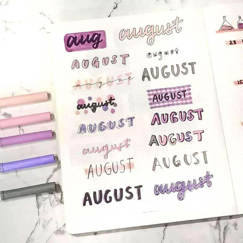 40+ Easy Header Ideas For Your Bullet Journal | Masha Plans