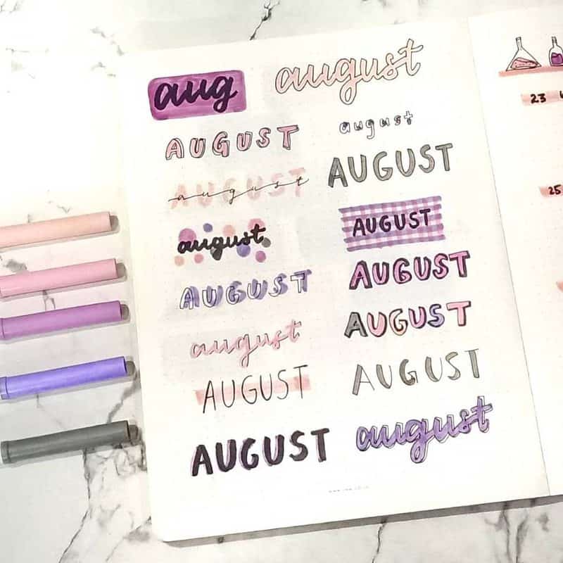40+ Easy Header Ideas For Your Bullet Journal | Masha Plans
