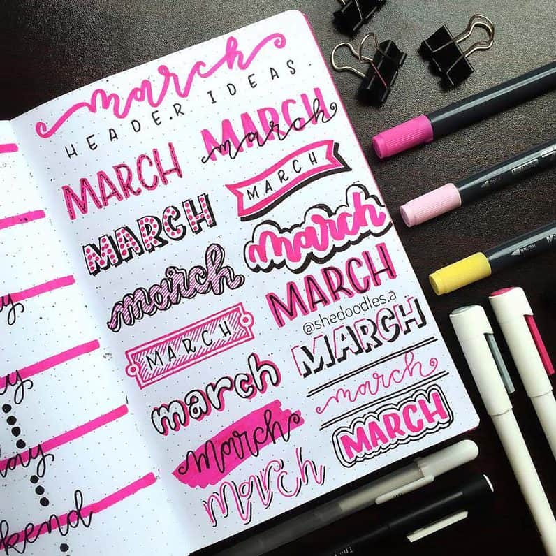 Easy And Fun Header Ideas For Cute Notes | Masha Plans