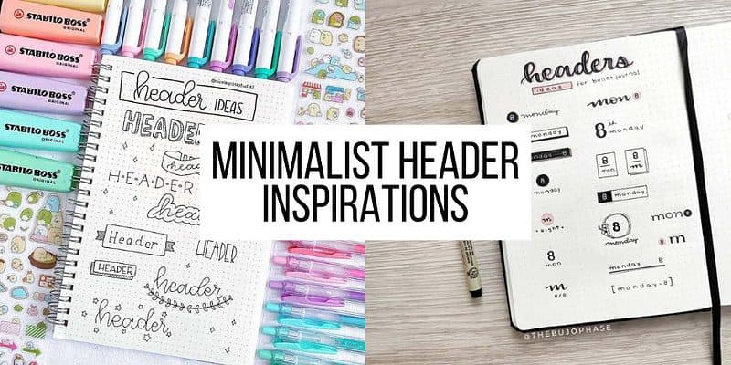 Minimalist Headers For Your Bullet Journal | Masha Plans