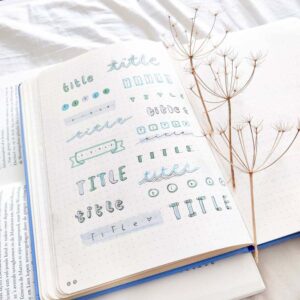 Aesthetic Title Ideas For Your Bullet Journal | Masha Plans