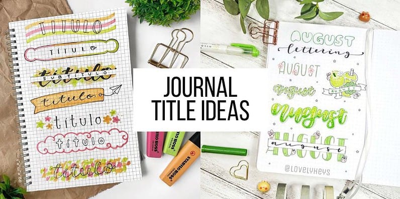 Bullet Journal Title Ideas To Try Right Away | Masha Plans