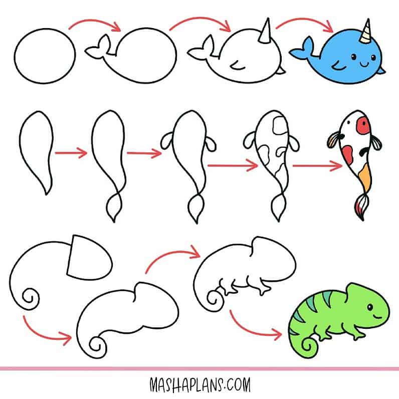 Easy Doodling Ideas For Beginners | Masha Plans