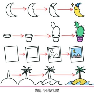 Easy Doodling Ideas For Beginners | Masha Plans