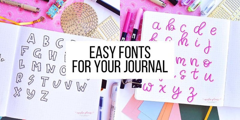 Easy Fonts For Bullet Journaling | Masha Plans