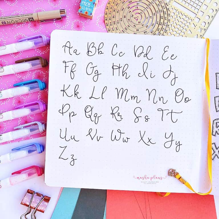 Easy Fonts For Bullet Journaling | Masha Plans