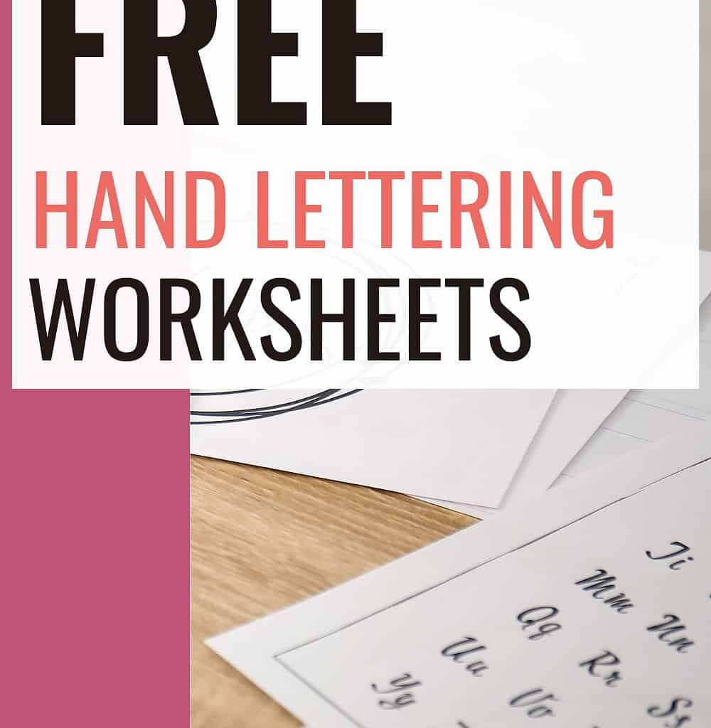 Free Hand Lettering Worksheets | Masha Plans