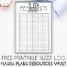 9 Free Printable Sleep Log Bullet Journal Pages | Masha Plans
