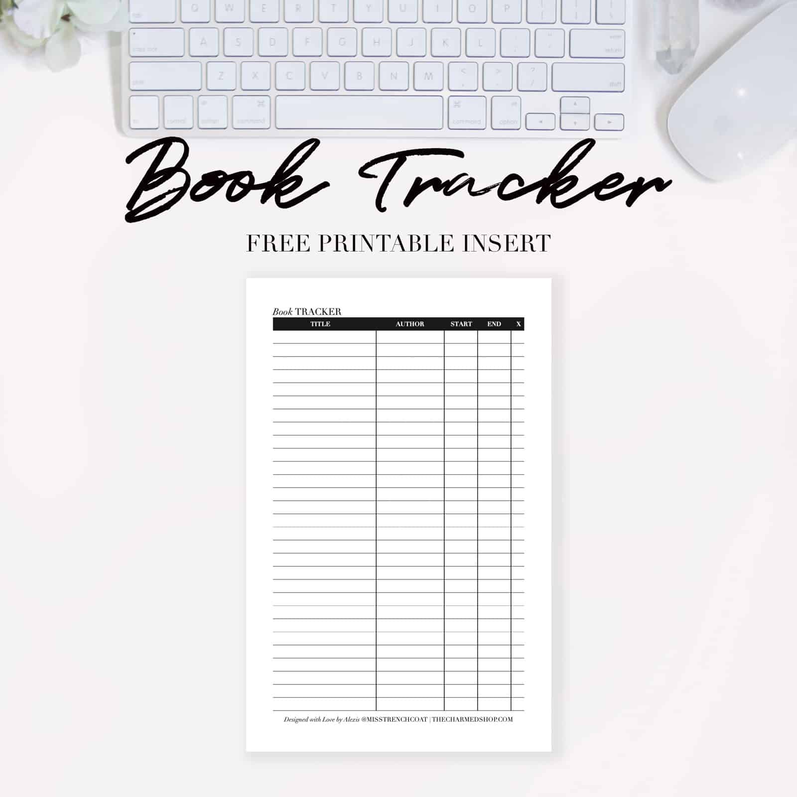 11 Free Bullet Journal Book Tracker Printables