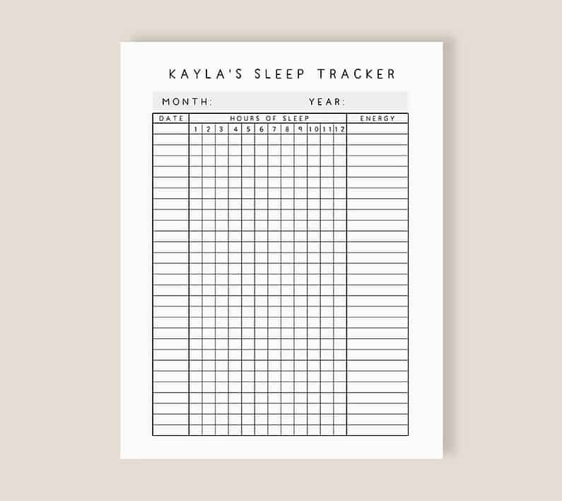 9 Free Printable Sleep Log Bullet Journal Pages | Masha Plans