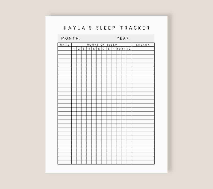 9 Free Printable Sleep Log Bullet Journal Pages | Masha Plans