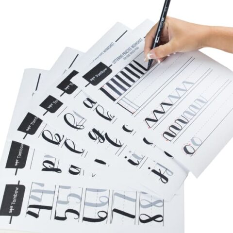 Free Printable Brush Lettering Alphabet Worksheets