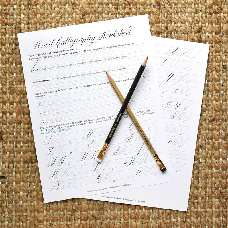 Free Printable Calligraphy Worksheets For Beginners | Masha Plans
