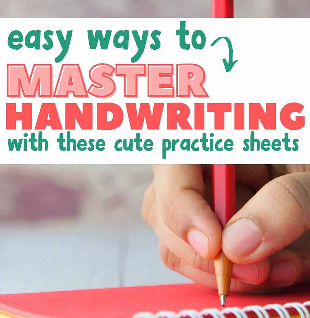 Cute Handwriting Practice Sheets | Masha Plans