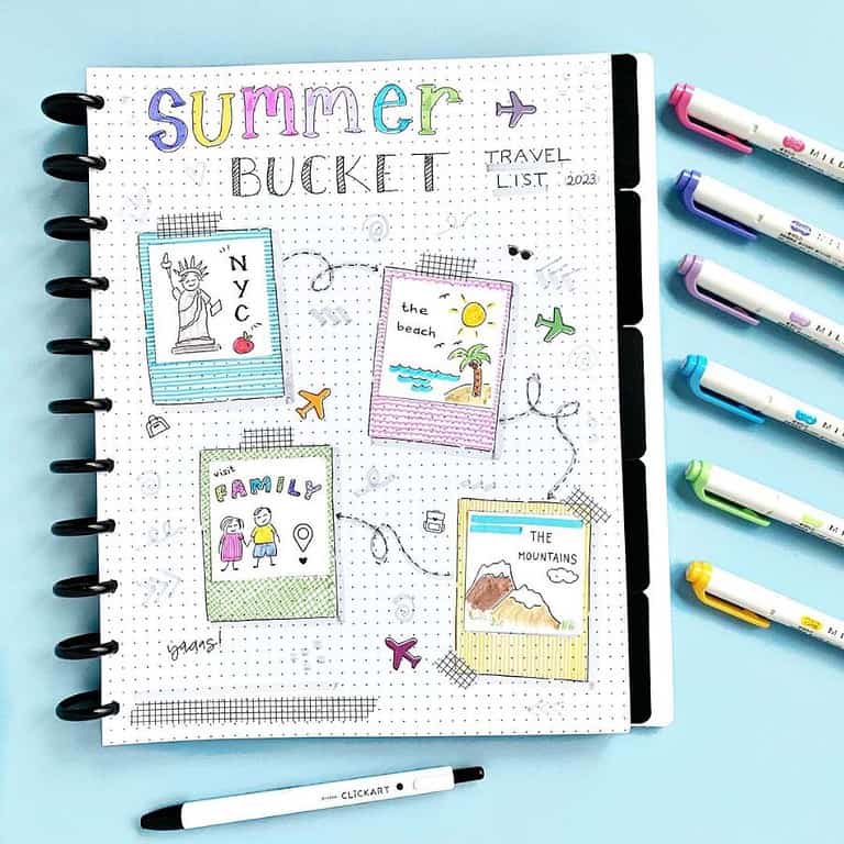 Summer Bucket List Bullet Journal Ideas | Masha Plans