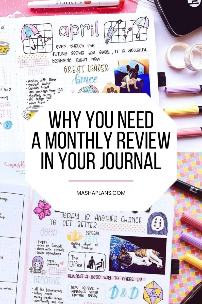 Why You Need A Monthly Review Page In Your Bullet Journal | Masha Plans
