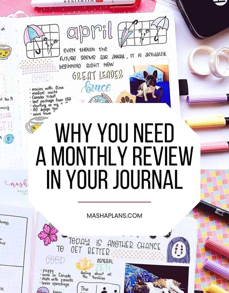 Why You Need A Monthly Review Page In Your Bullet Journal | Masha Plans