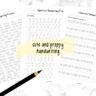 Cute Handwriting Practice Sheets | Masha Plans
