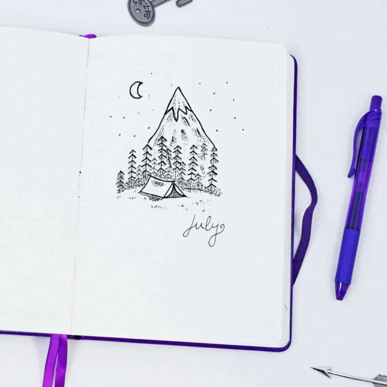 11 Inspiring July Bullet Journal Cover Page Ideas | Masha Plans