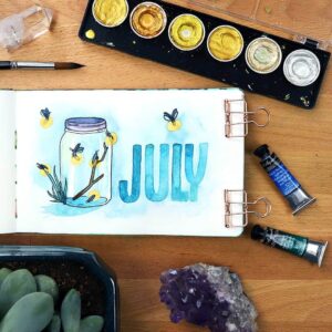 11 Inspiring July Bullet Journal Cover Page Ideas | Masha Plans