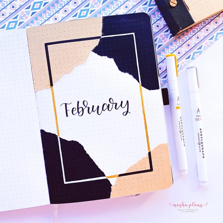 13 Aesthetic Cover Page Ideas For Your Bullet Journal | Masha Plans