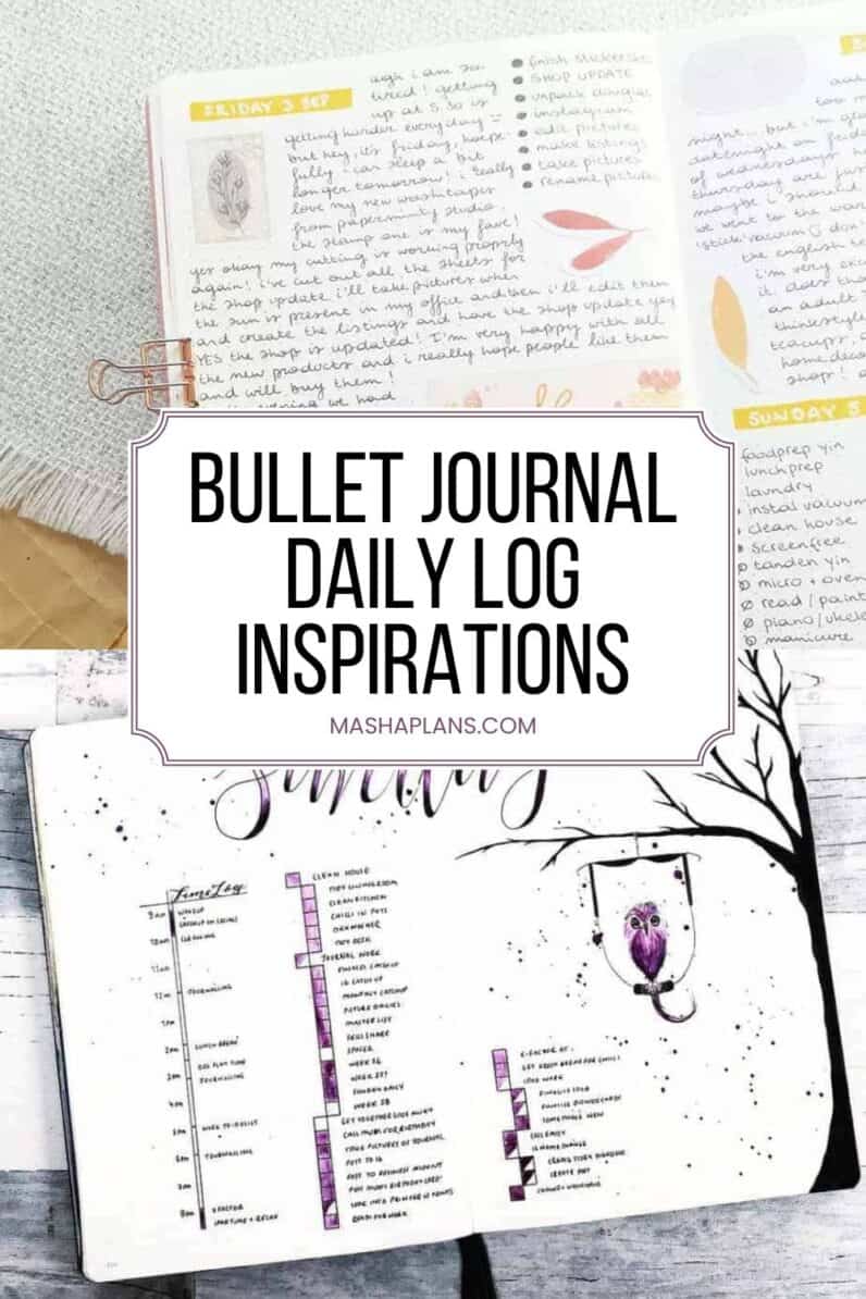 13 Bullet Journal Daily Log Inspirations | Masha Plans