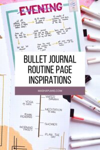 Bullet Journal Routine Spread Inspirations