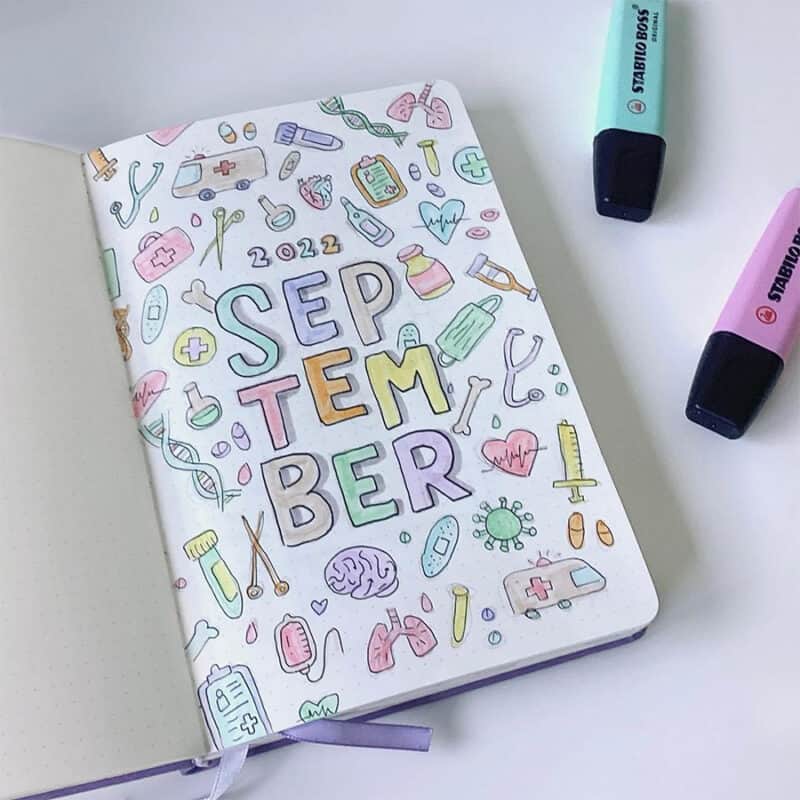 11 Stunning Bullet Journal September Cover Page Ideas | Masha Plans