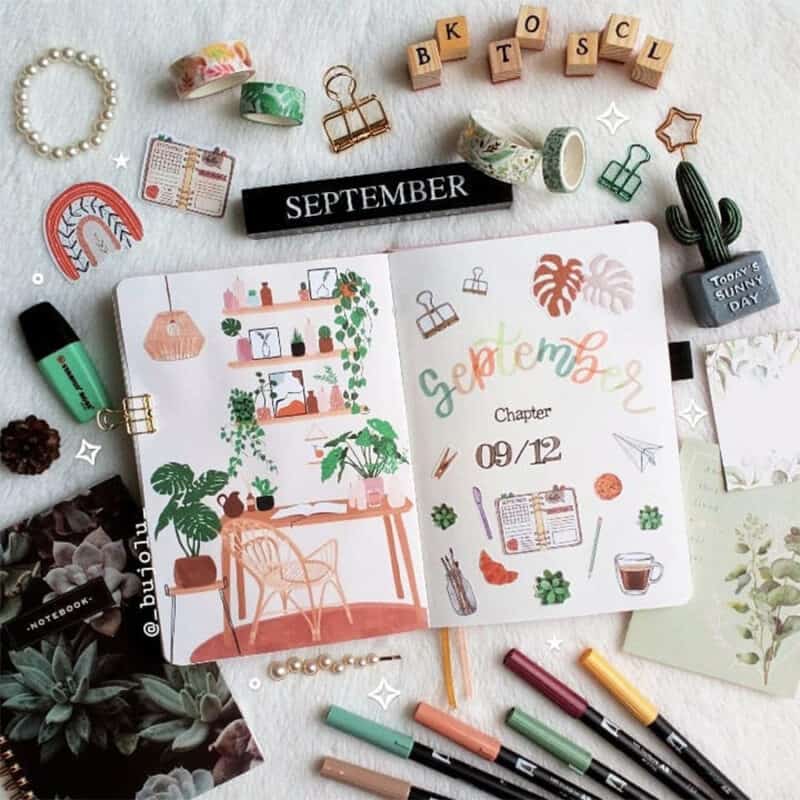 11 Stunning Bullet Journal September Cover Page Ideas | Masha Plans
