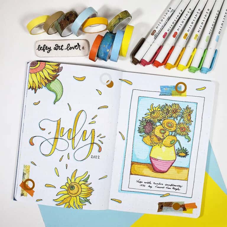 11 Inspiring July Bullet Journal Cover Page Ideas | Masha Plans