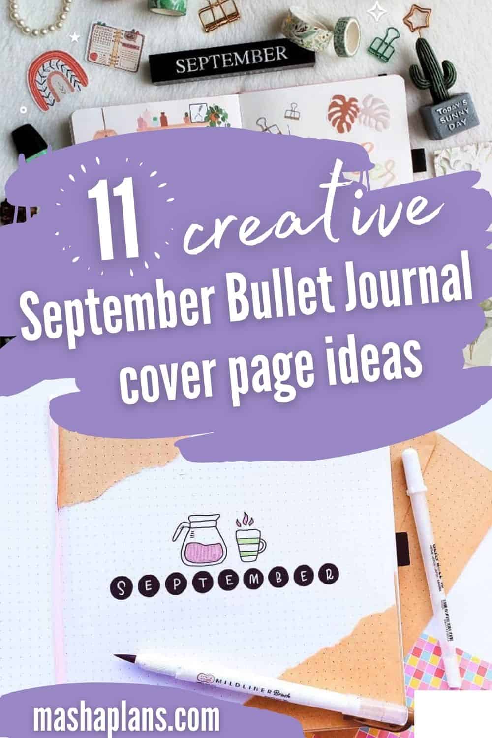 11 Stunning Bullet Journal September Cover Page Ideas | Masha Plans