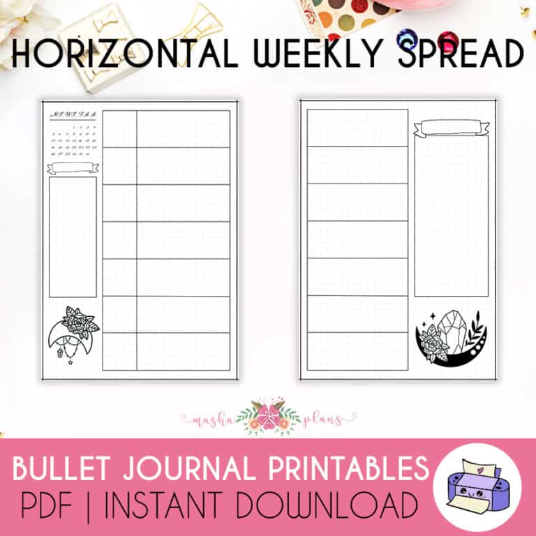 June 2023 Printable Bullet Journal Setup | Masha Plans