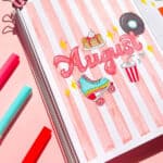 13 Vibrant August Bullet Journal Cover Page Ideas | Masha Plans